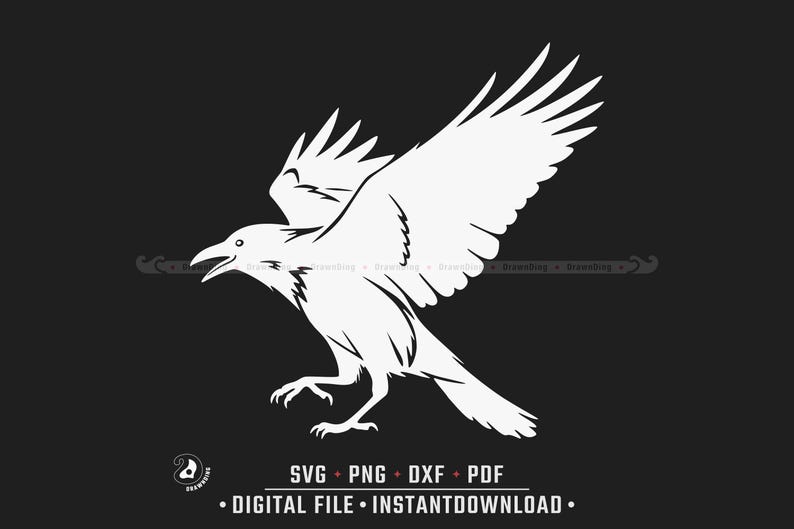 Crow Svg, Crow Png, Crow Laser Cut, Crow for Cricut Files, DXF, PDF ...