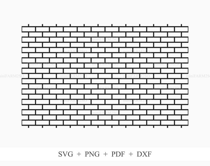 Brick Wall SVG, 2, Brick Wall Cut File, Brick Wall DXF, Brick Wall PNG ...