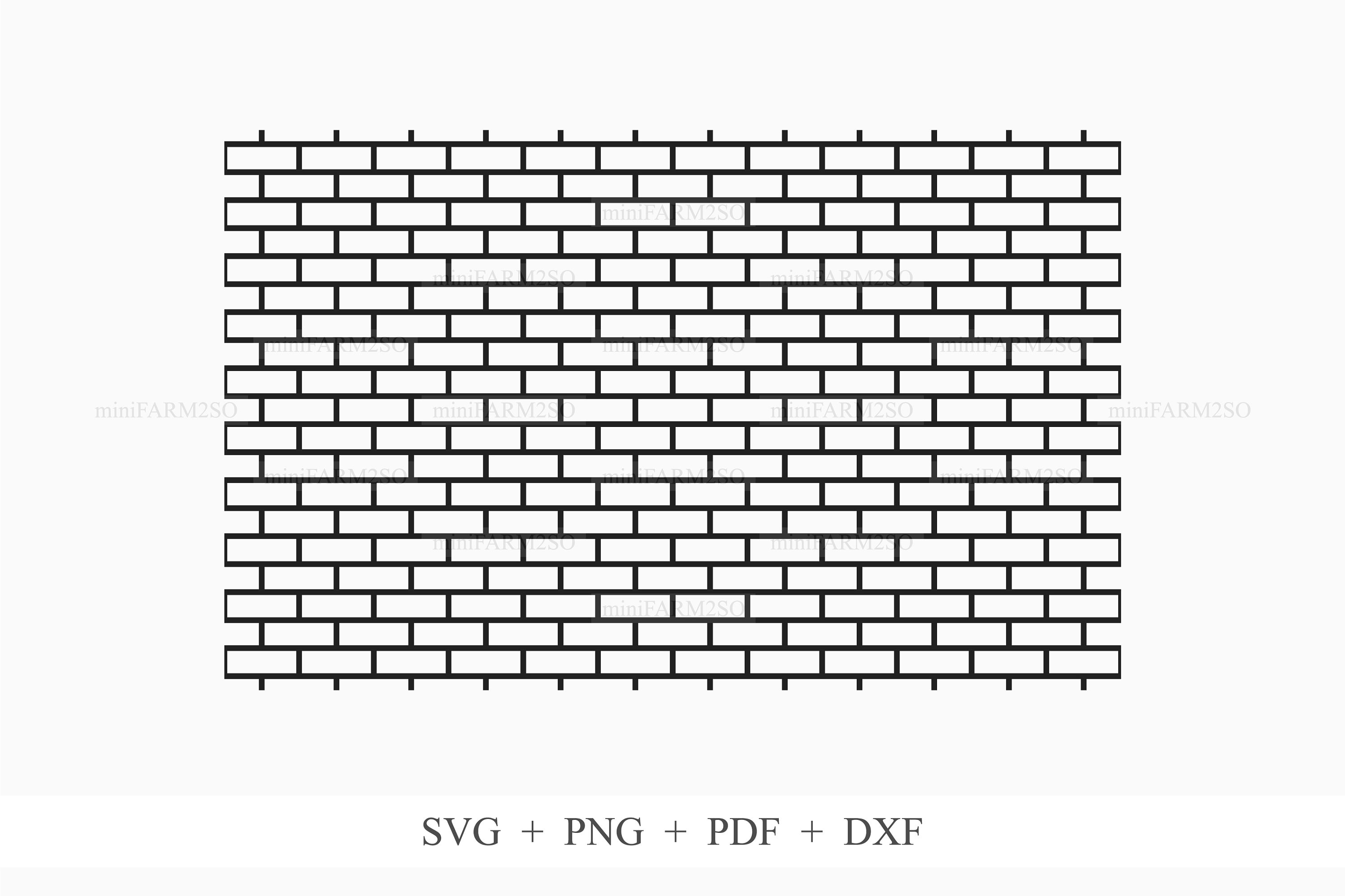 Brick Wall Seamless Pattern Svg, Brick Wall Digital Download Svg Cut ...