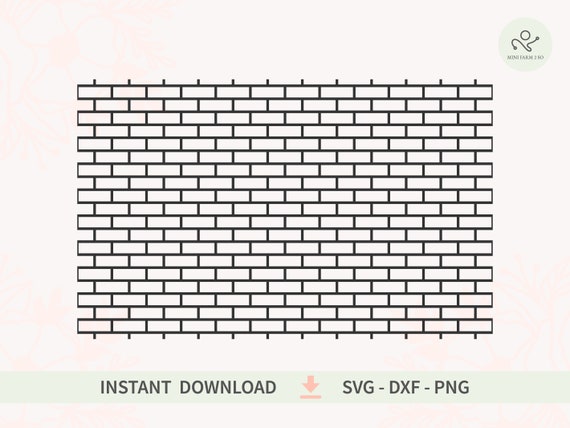 Brick Wall Seamless Pattern Svg Brick Wall Digital Download - Etsy