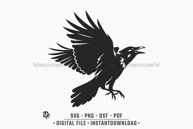 Crow SVG, Laser Cut Files for Cricut, Silhouette, DXF, Pdf, PNG ...