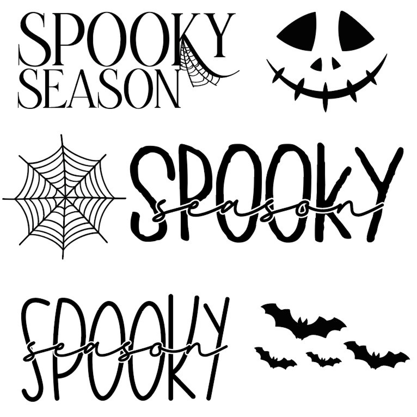Spooky Season Text Bundle - Etsy
