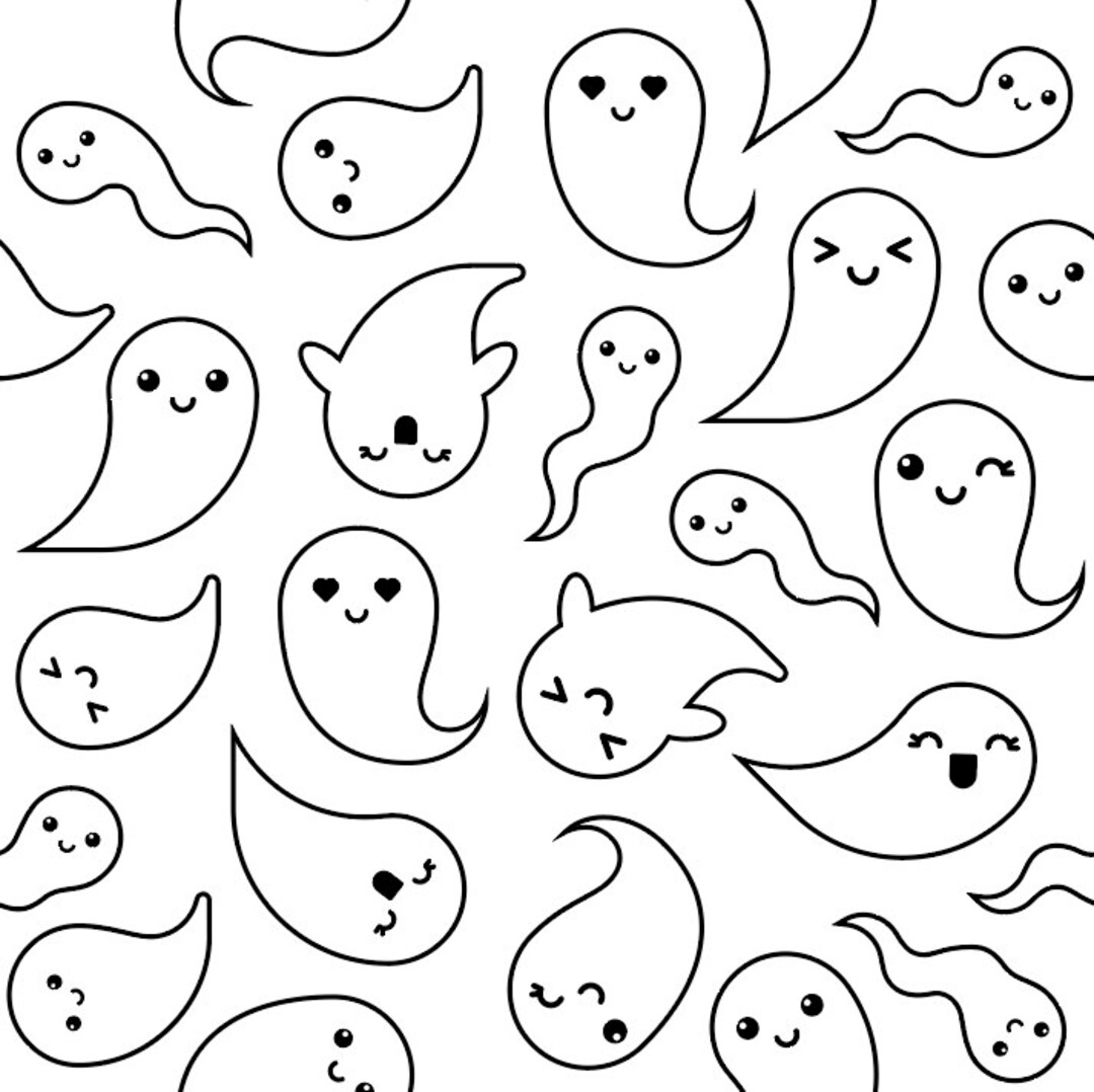 Ghost Pattern SVG - Etsy