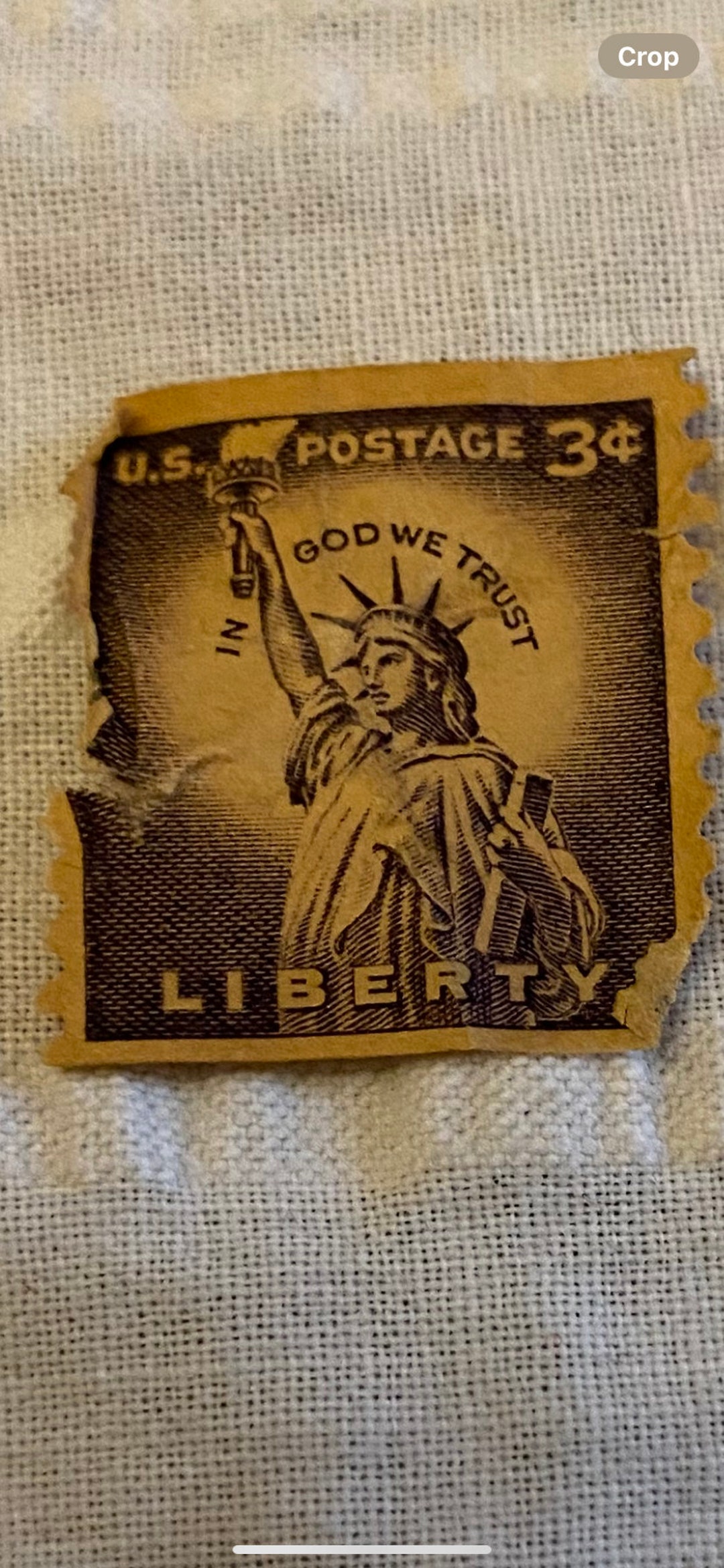 Vintage Purple Lady Liberty 3 Cent Stamp - Etsy