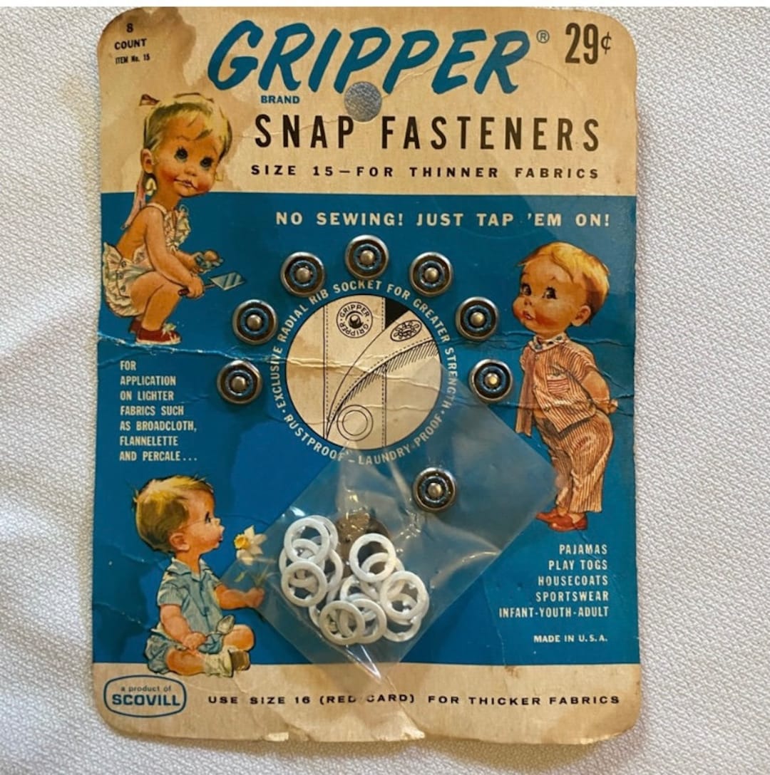 Vintage Gripper Fasteners - Etsy