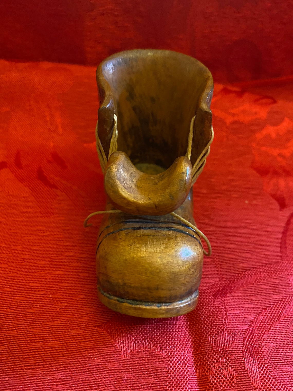 American Folk Art Carving Boot Sculpture - Etsy