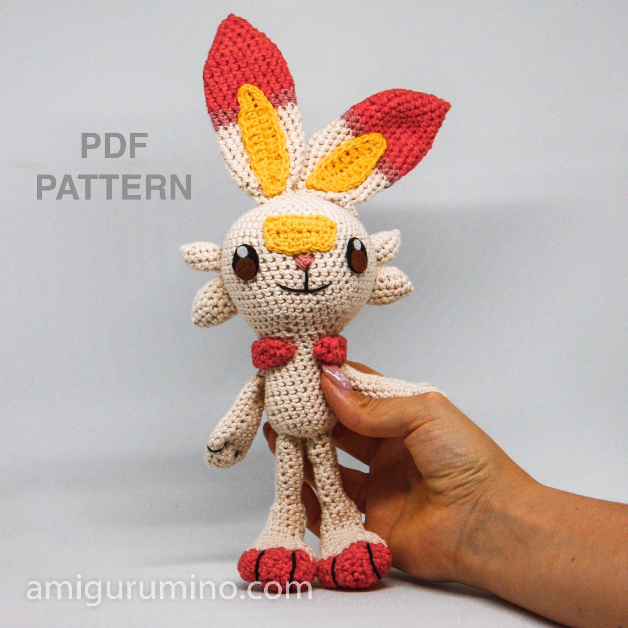 Crochet Pattern of Scorbunny From pokémon amigurumi PDF Pattern - Etsy