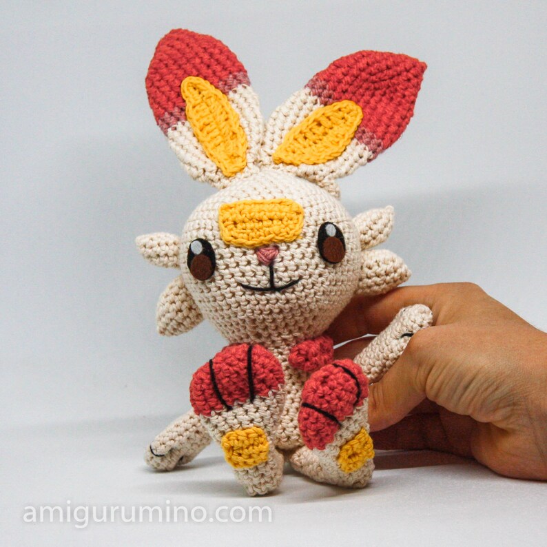 Crochet Pattern of Scorbunny From pokémon amigurumi PDF Pattern - Etsy