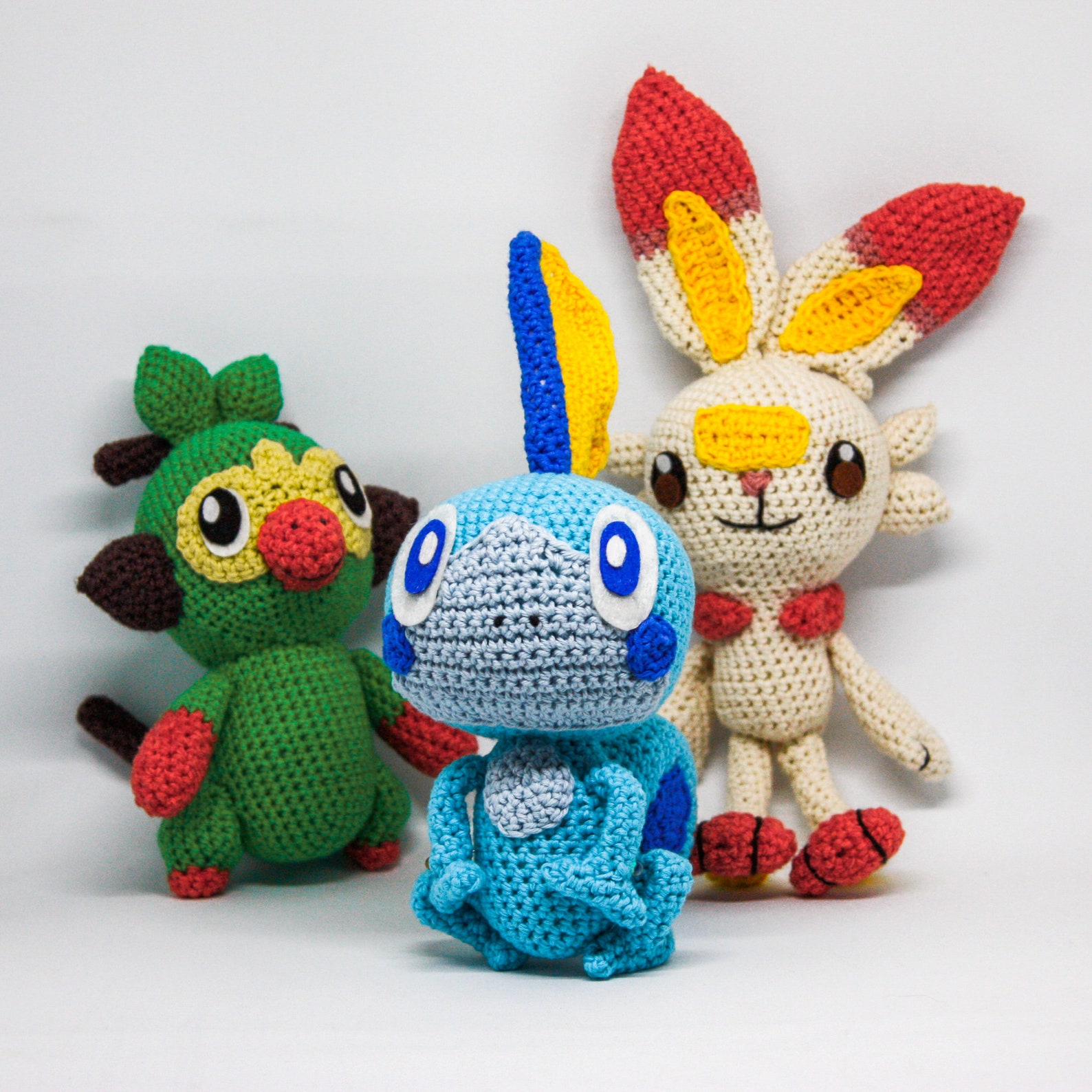 Crochet Pattern Bundle of Grookey Scorbunny and Sobble From - Etsy