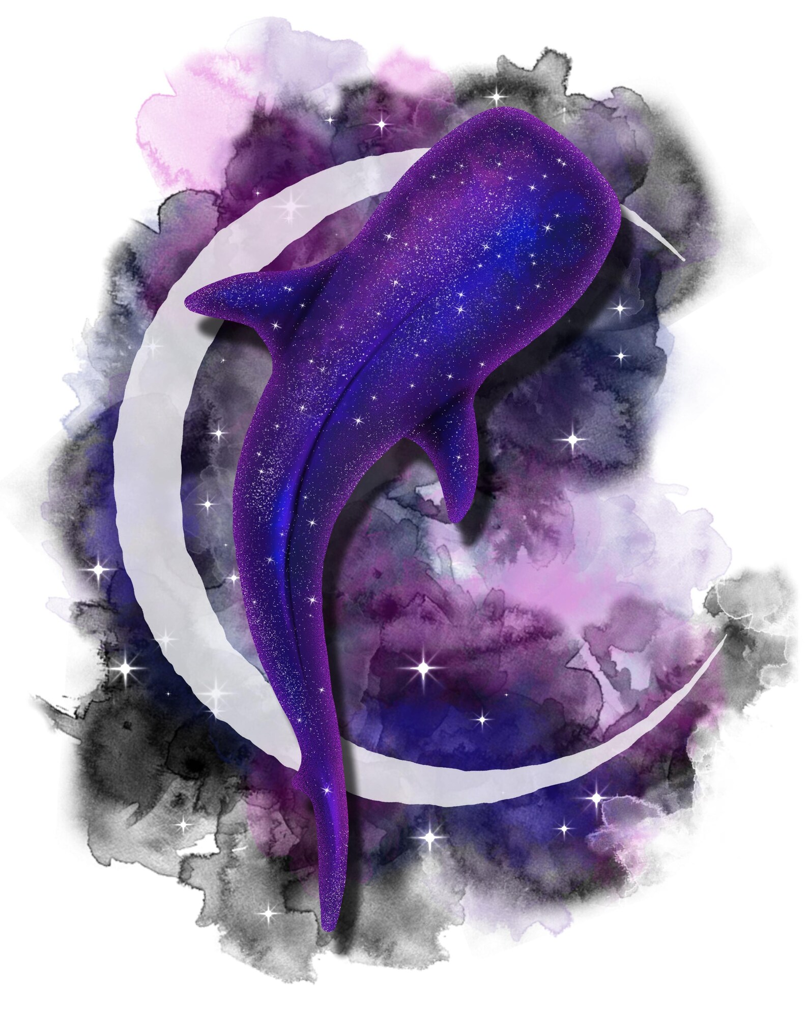 Celestial Whale Shark - Art Print - Etsy