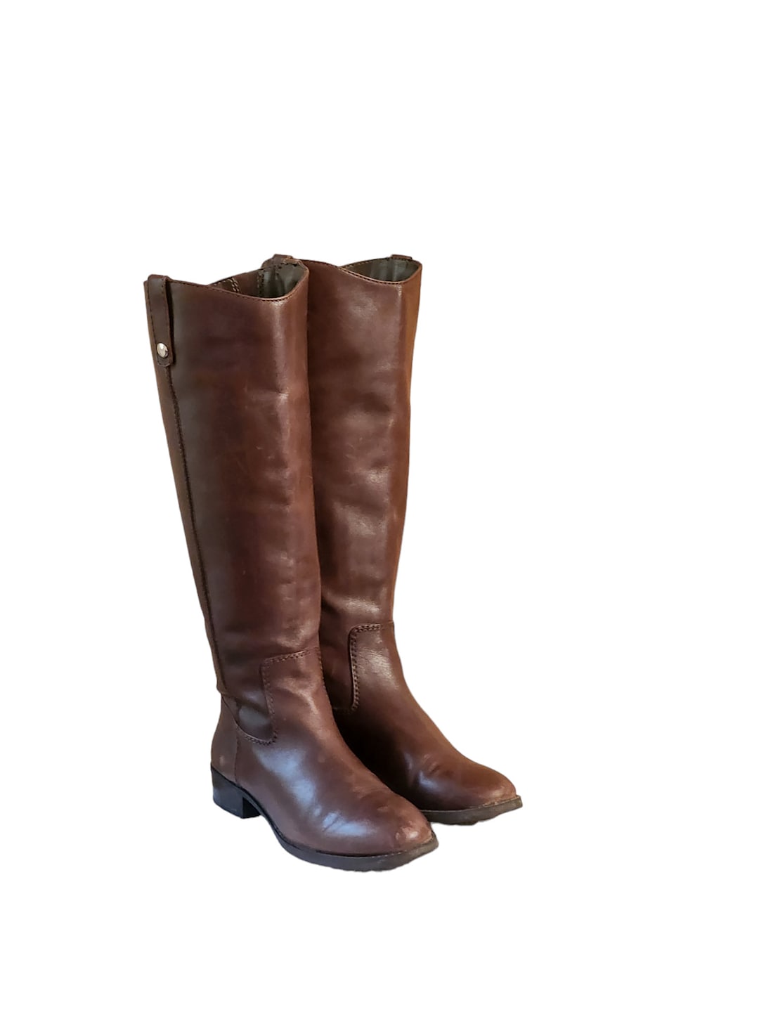 Women Vintage Leather Brown Tall Riding Boots by INC Size 7M - Etsy