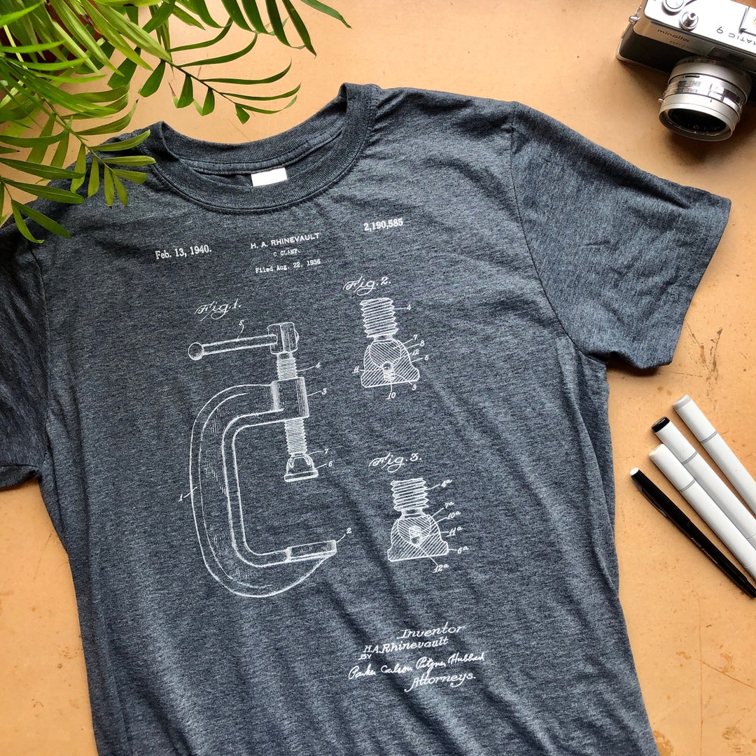C-clamp Patent T-shirt - Etsy