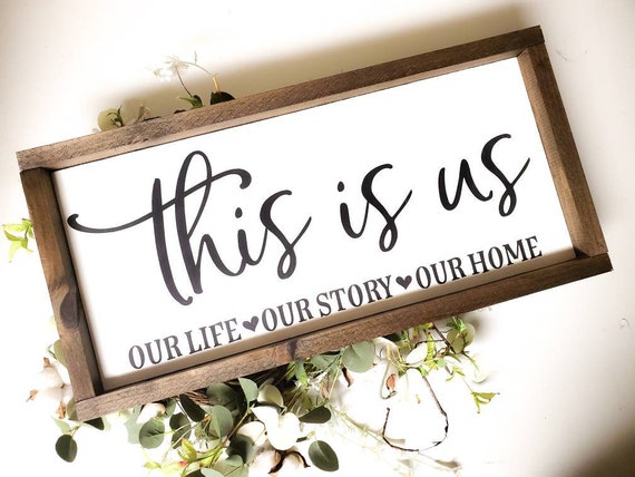 This Is Us wood farmhouse sign home decor wall decor | Etsy