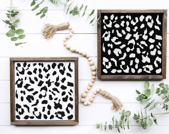 Leopard Initial Print Initial Poster Leopard Animal Wall - Etsy