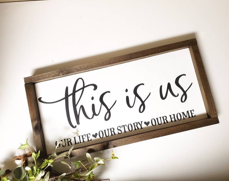 This Is Us wood farmhouse sign home decor wall decor | Etsy