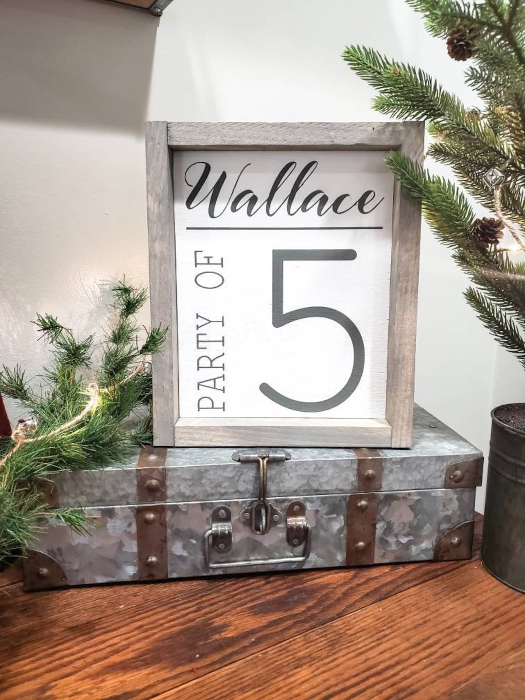 Custom Family Name Sign Party of Sign Wood Sign Home - Etsy