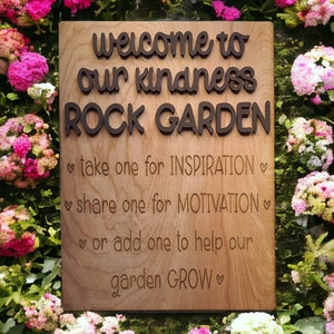 Welcome to Our Kindness Rock Garden Outdoor Sign, Playground Sign, Rock ...