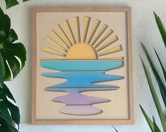 Sunrise Sunset Wall Art, Boho Wall Art, Minimalist Art - Etsy