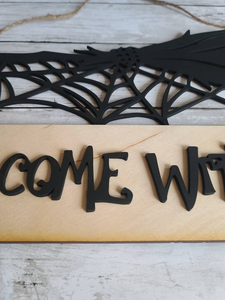 Welcome Witches Halloween Door Sign, Halloween Witch Decor - Etsy