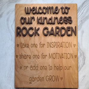 Welcome to Our Kindness Rock Garden Outdoor Sign, Playground Sign, Rock ...