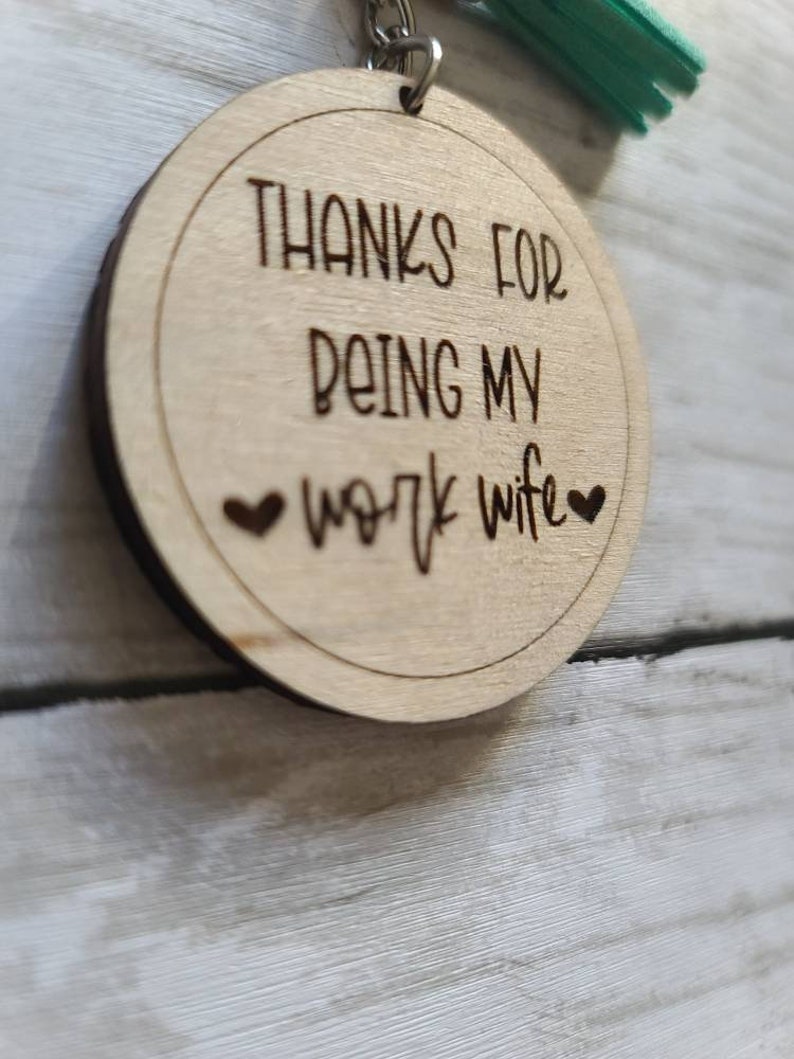 Thanks for Being My Work Wife Keychain Best Friend Keychain - Etsy