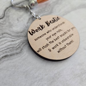 Work Bestie Keychain, Work Wife Gift, Funny Work Gift, Best Friend ...