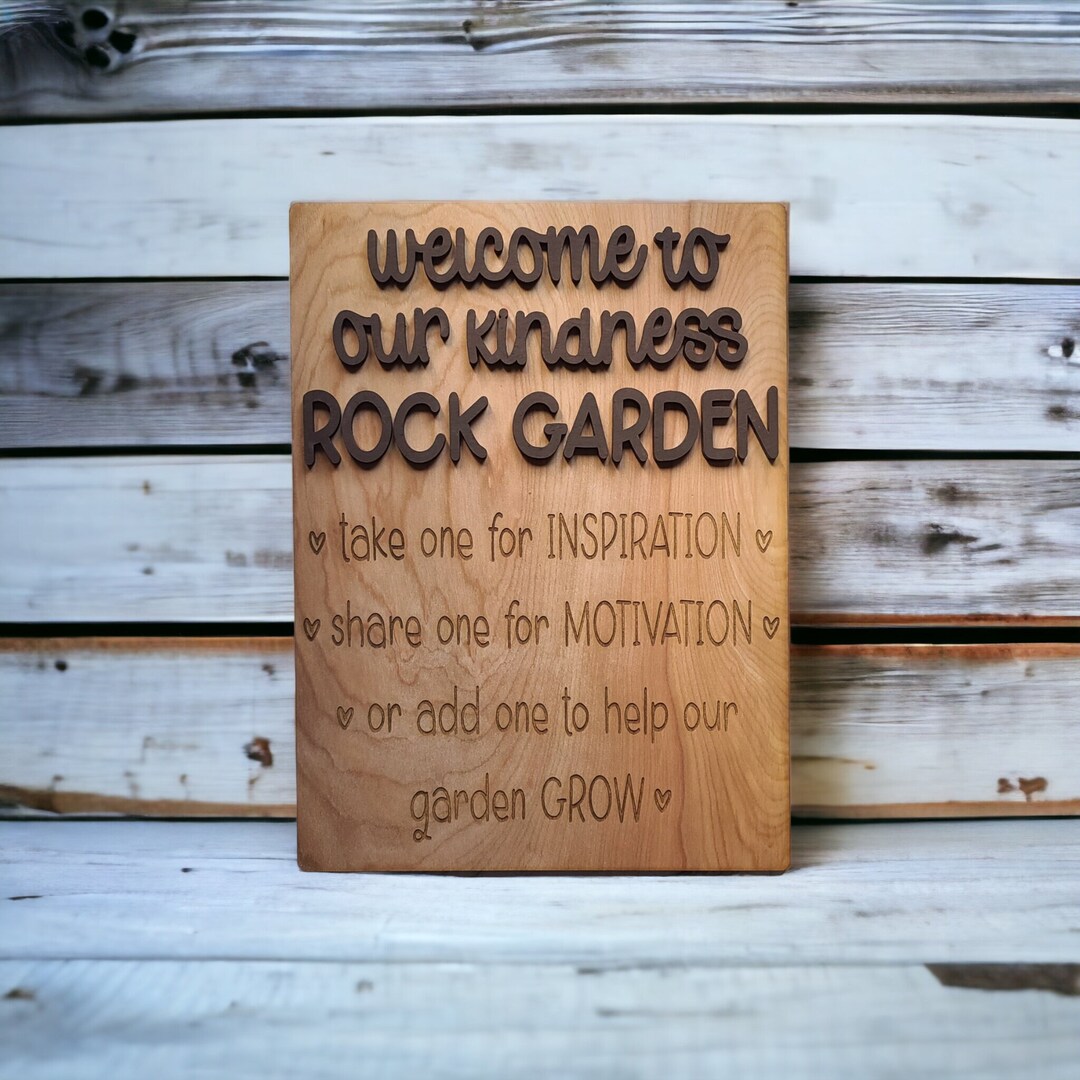Welcome to Our Kindness Rock Garden Outdoor Sign, Playground Sign, Rock ...