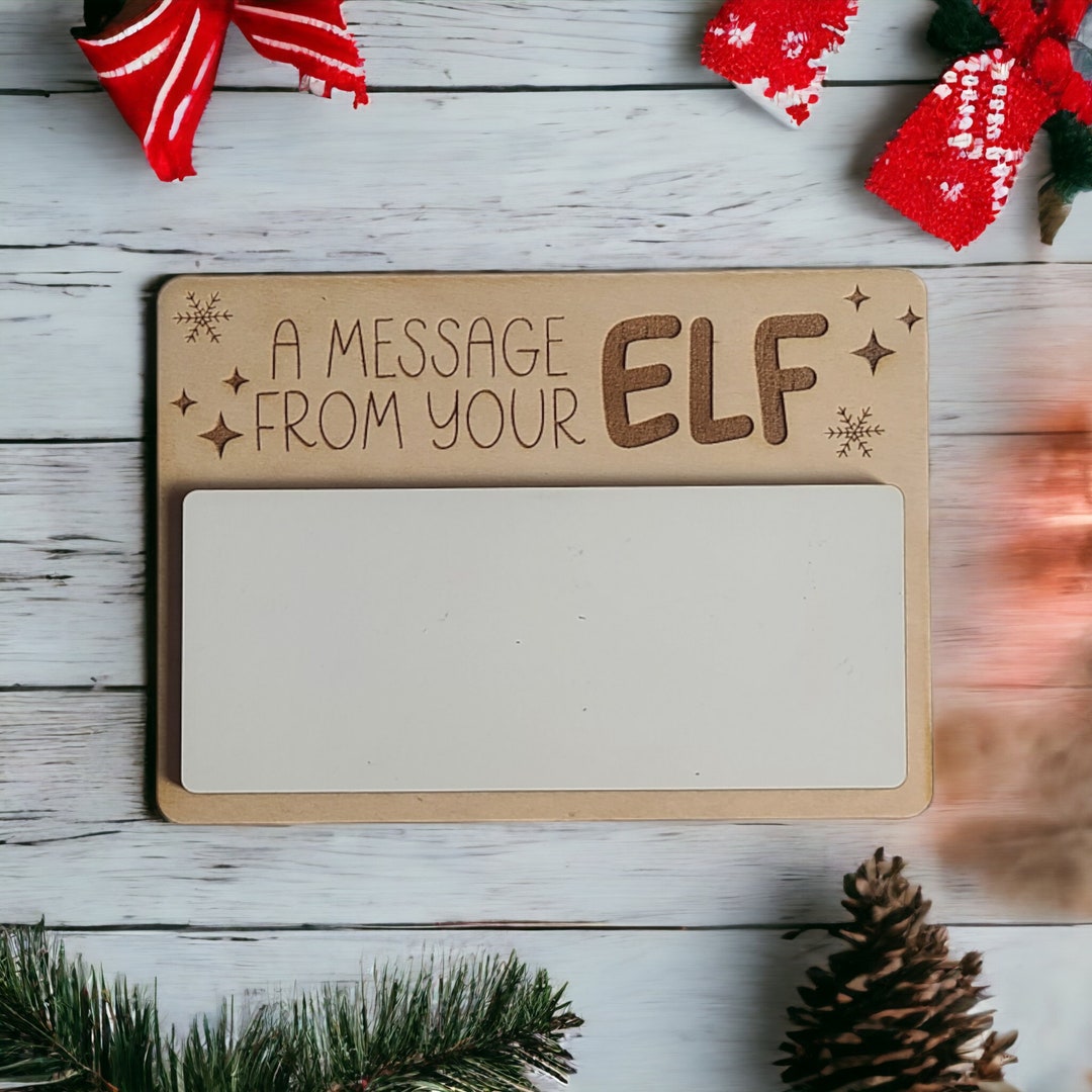 Message From Your Elf Dry Erase Sign, Personalized Elf Message Board ...