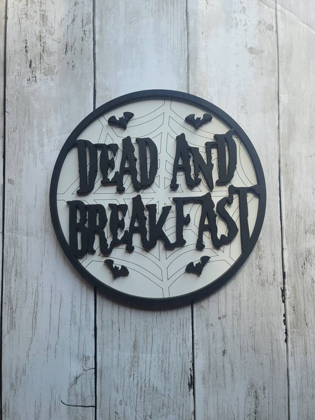 Dead and Breakfast Door Hanger Dead and Breakfast Halloween - Etsy