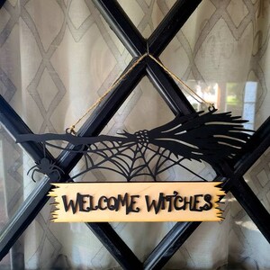 Welcome Witches Halloween Door Sign, Halloween Witch Decor - Etsy