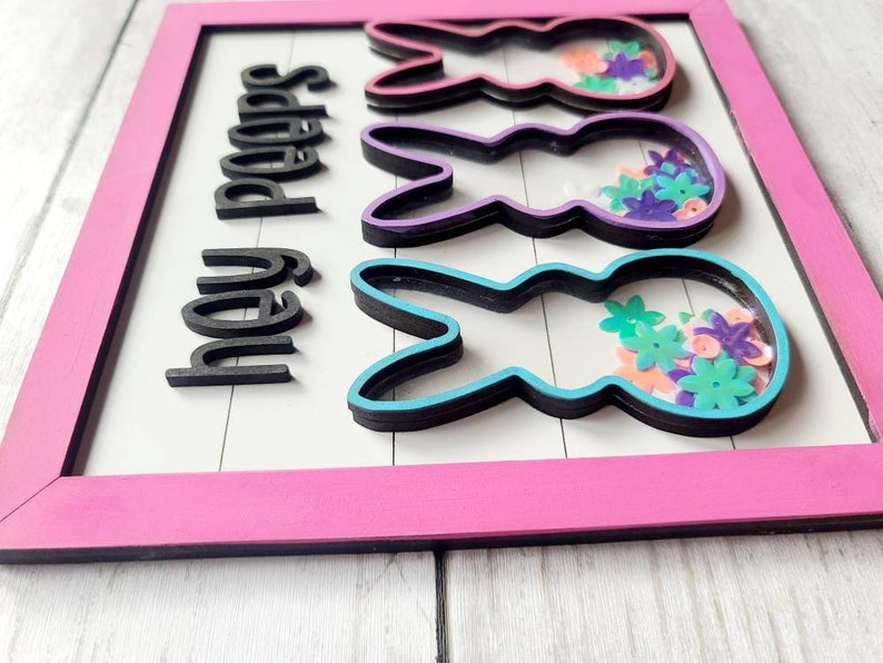 Hey Peeps Easter Shaker Sign - Etsy