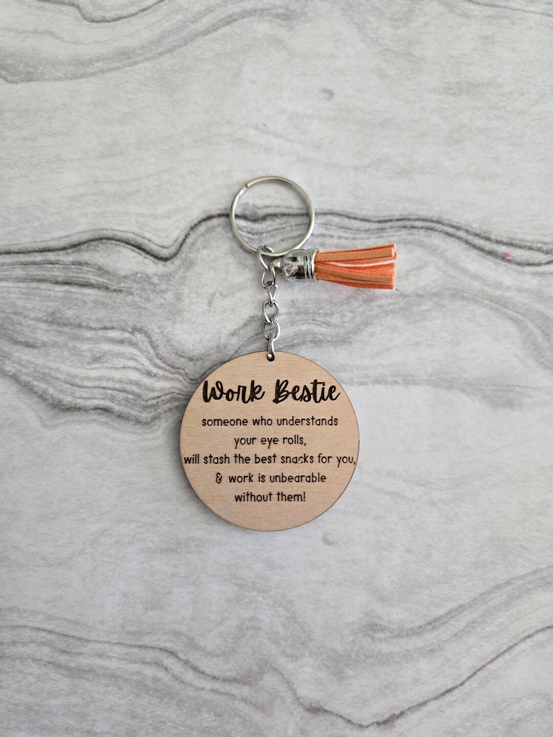 Work Bestie Keychain, Work Wife Gift, Funny Work Gift, Best Friend ...