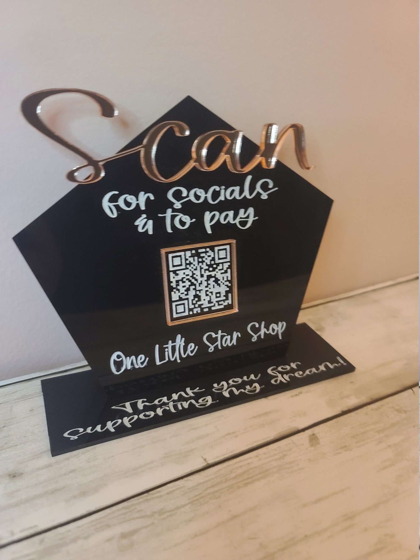 Scan to Pay Social Sign Scan to Socials Sign Small Business - Etsy