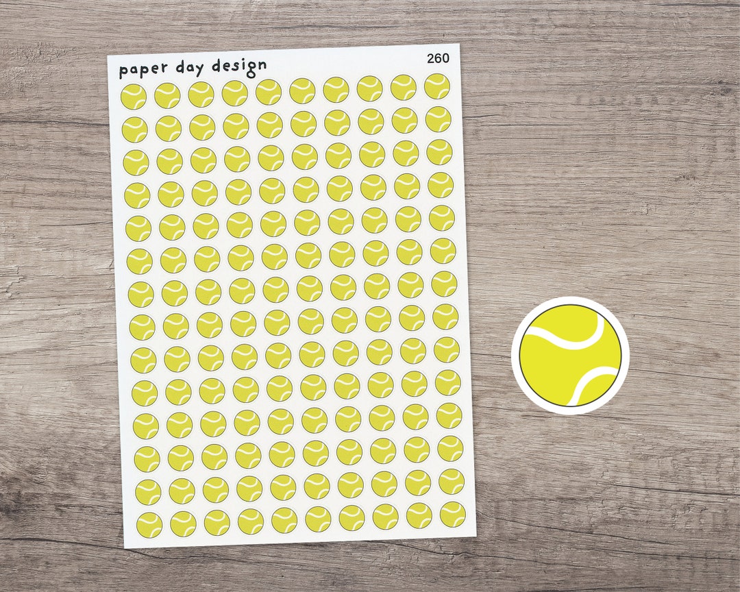 TENNIS BALL Icon Stickers for Planner or Calendars [260] - Etsy
