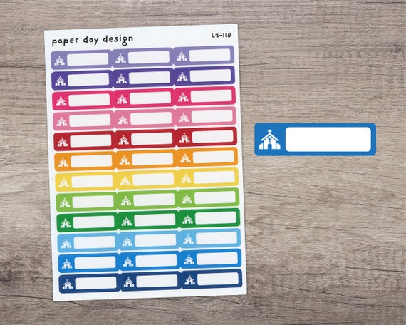 CHURCH Icon Label Planner / Calendar Stickers L2-118 - Etsy