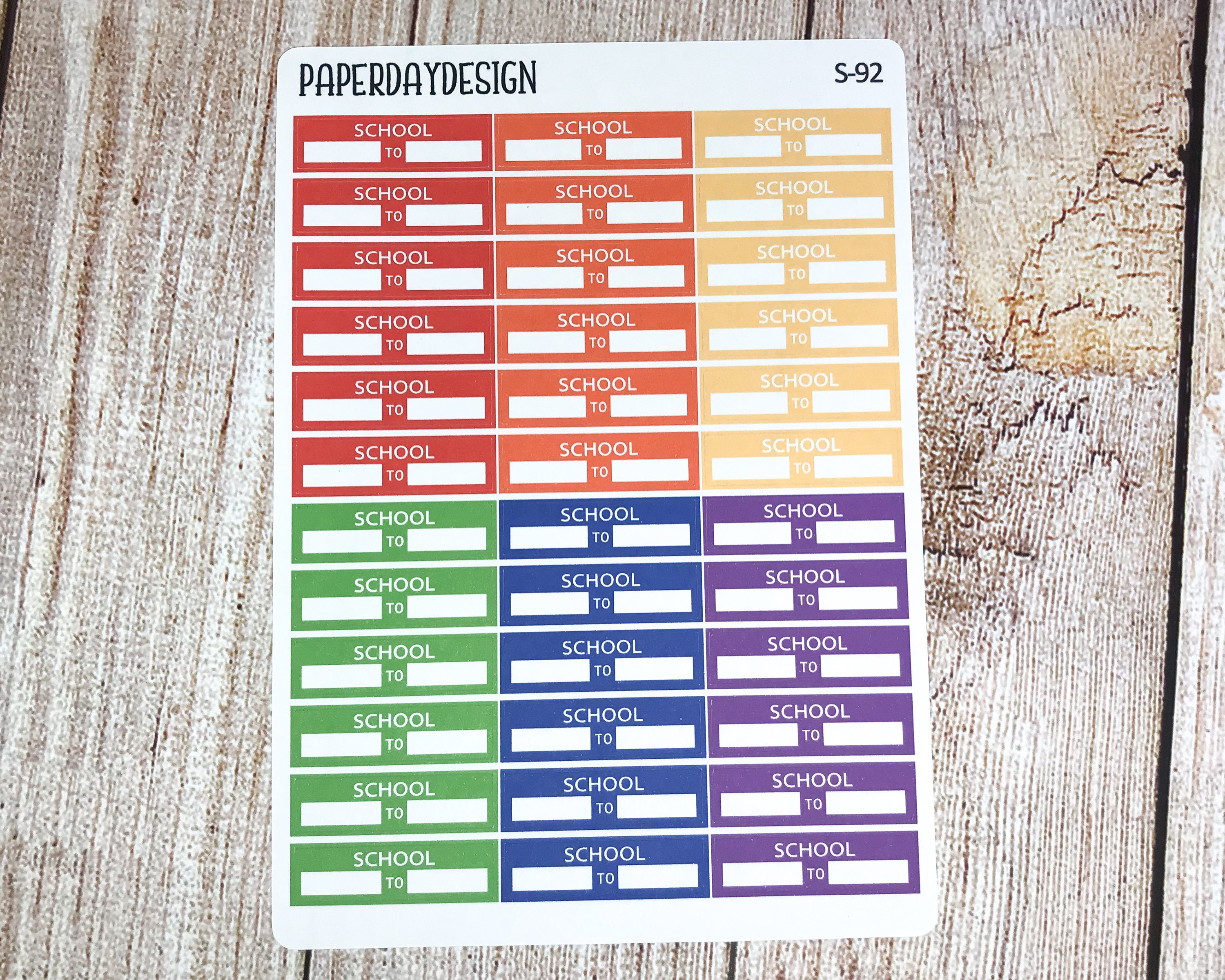 SCHOOL SCHEDULE Label Sticker for Planner or Calendar - Etsy