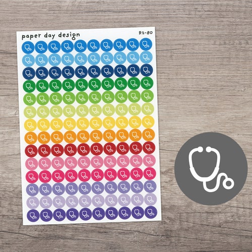 TOOTH Round Icon Planner / Calendar Stickers R2-90 - Etsy