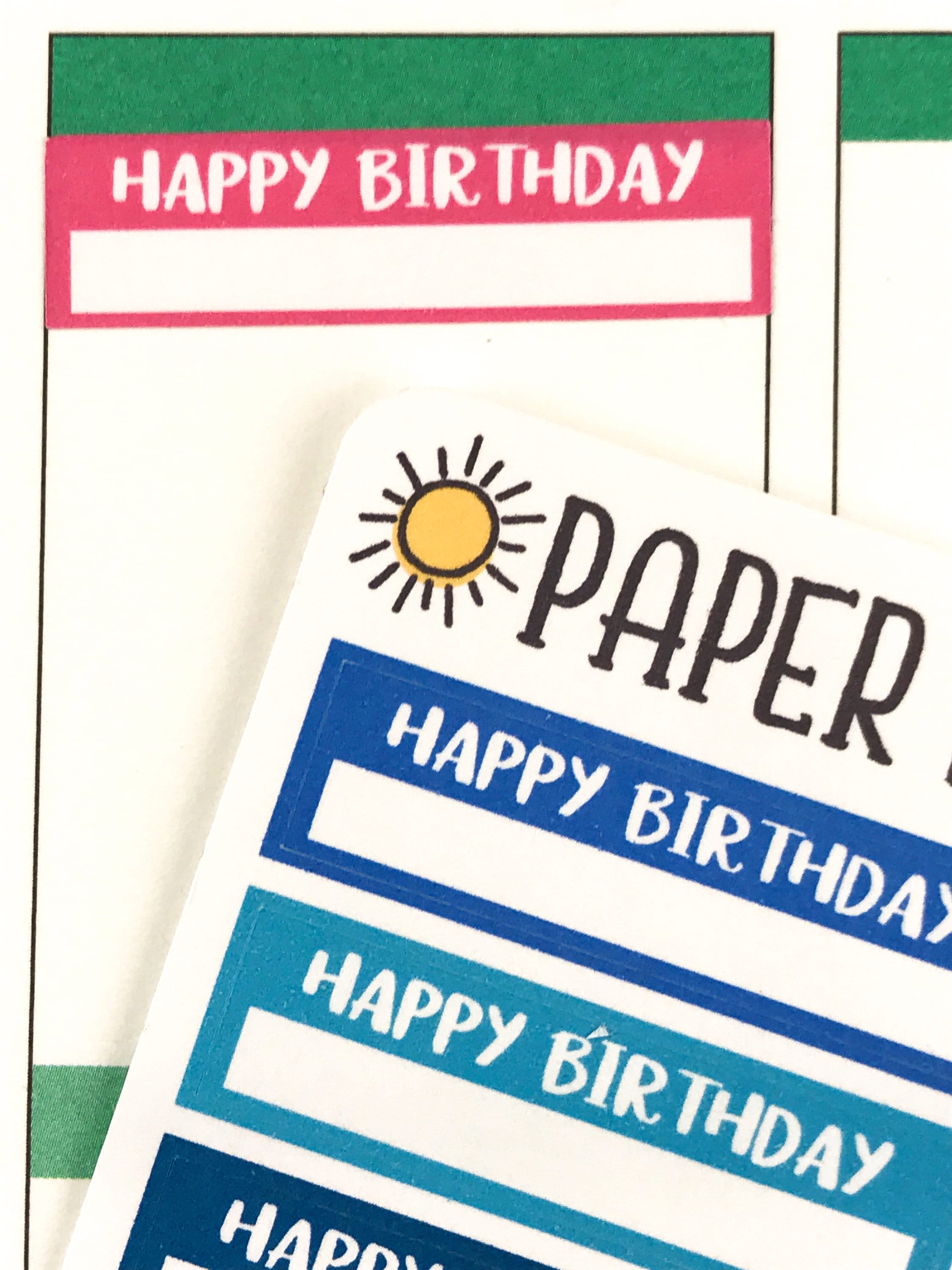 HAPPY BIRTHDAY Label Stickers for Planners or Calendars 297 - Etsy