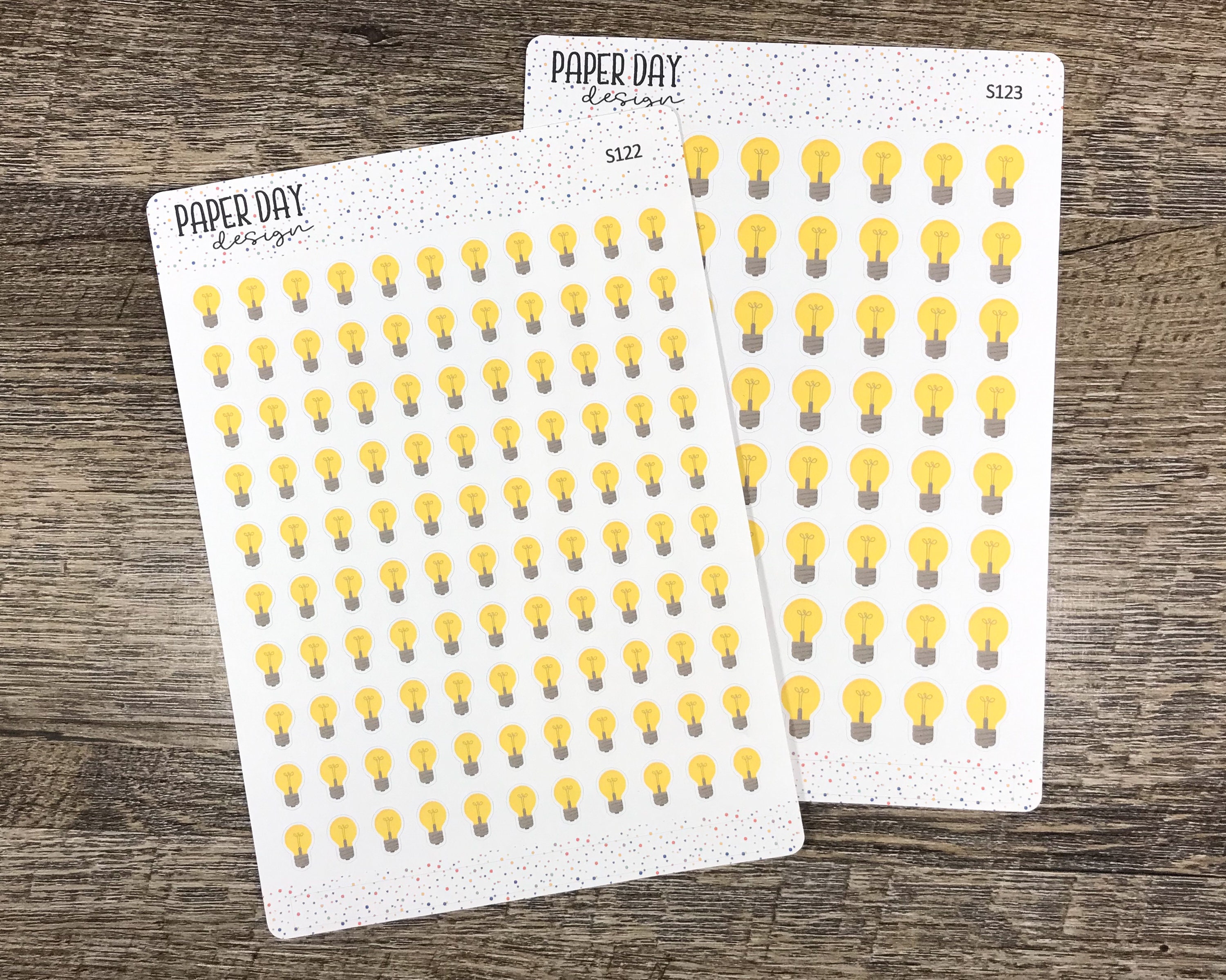 LIGHT BULB Stickers for Planners or Calendars S122/S123 | Etsy