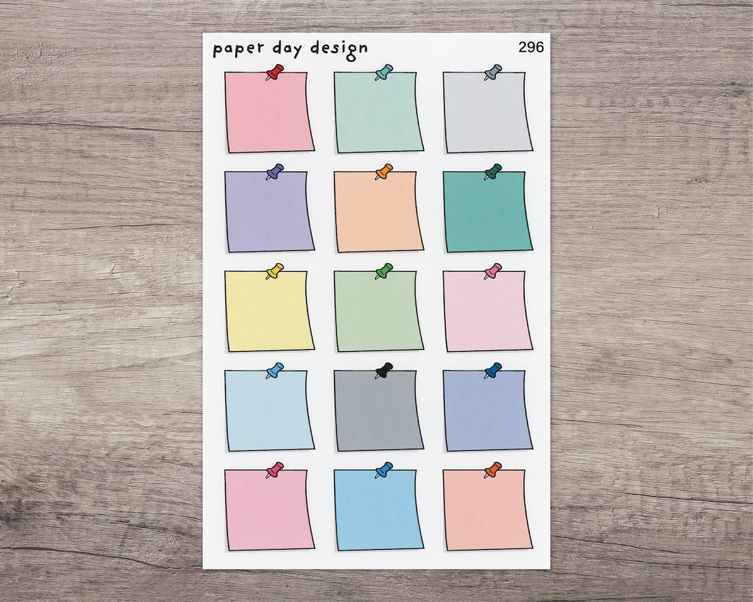 Push Pin Note Stickers for Planner or Calendar [296] - Etsy