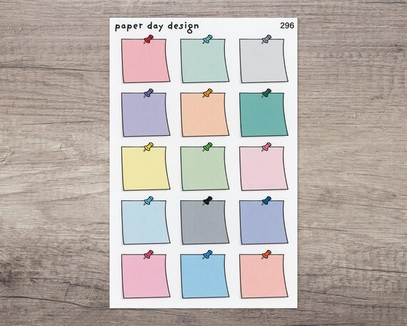 Push Pin Note Stickers for Planner or Calendar 296 - Etsy
