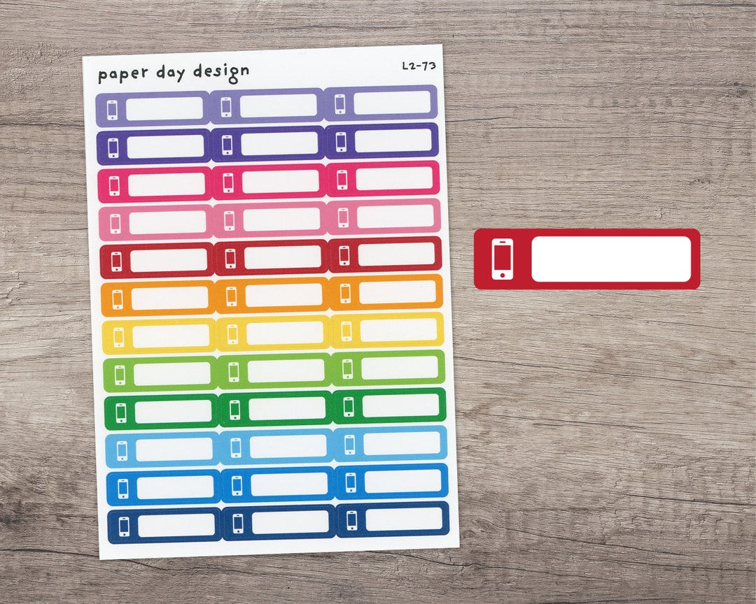 CELL PHONE Icon Label Planner / Calendar Stickers [L2-73] - Etsy