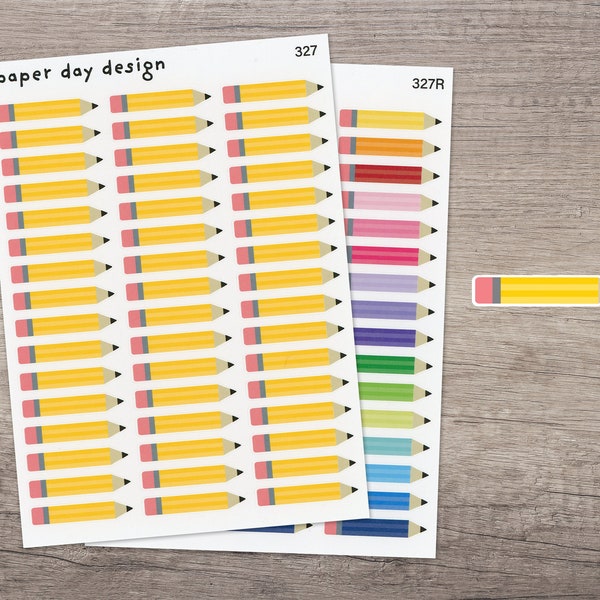 Pencil Stickers - Etsy
