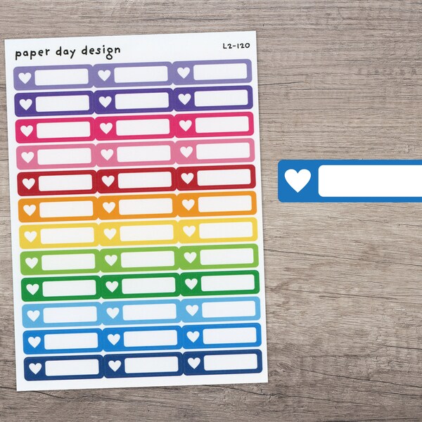 Heart Label Planner - Etsy