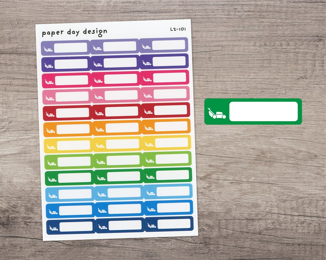 LAWN MOWER Icon Label Planner / Calendar Stickers [L2-101] - Etsy