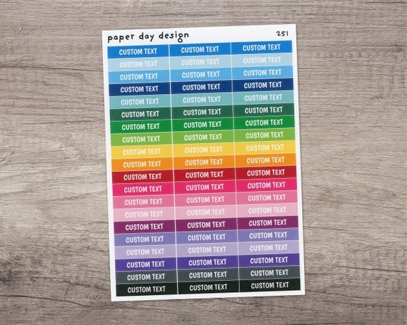 CUSTOM HEADER Planner Stickers 251 - Etsy