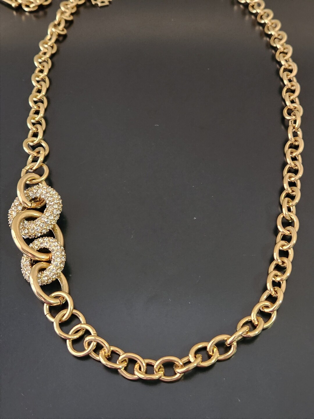 Ann Taylor Chain Necklace .gold Ton Long Chain Necklace . 90S Long Necklace. Ann Taylor Vintage ...