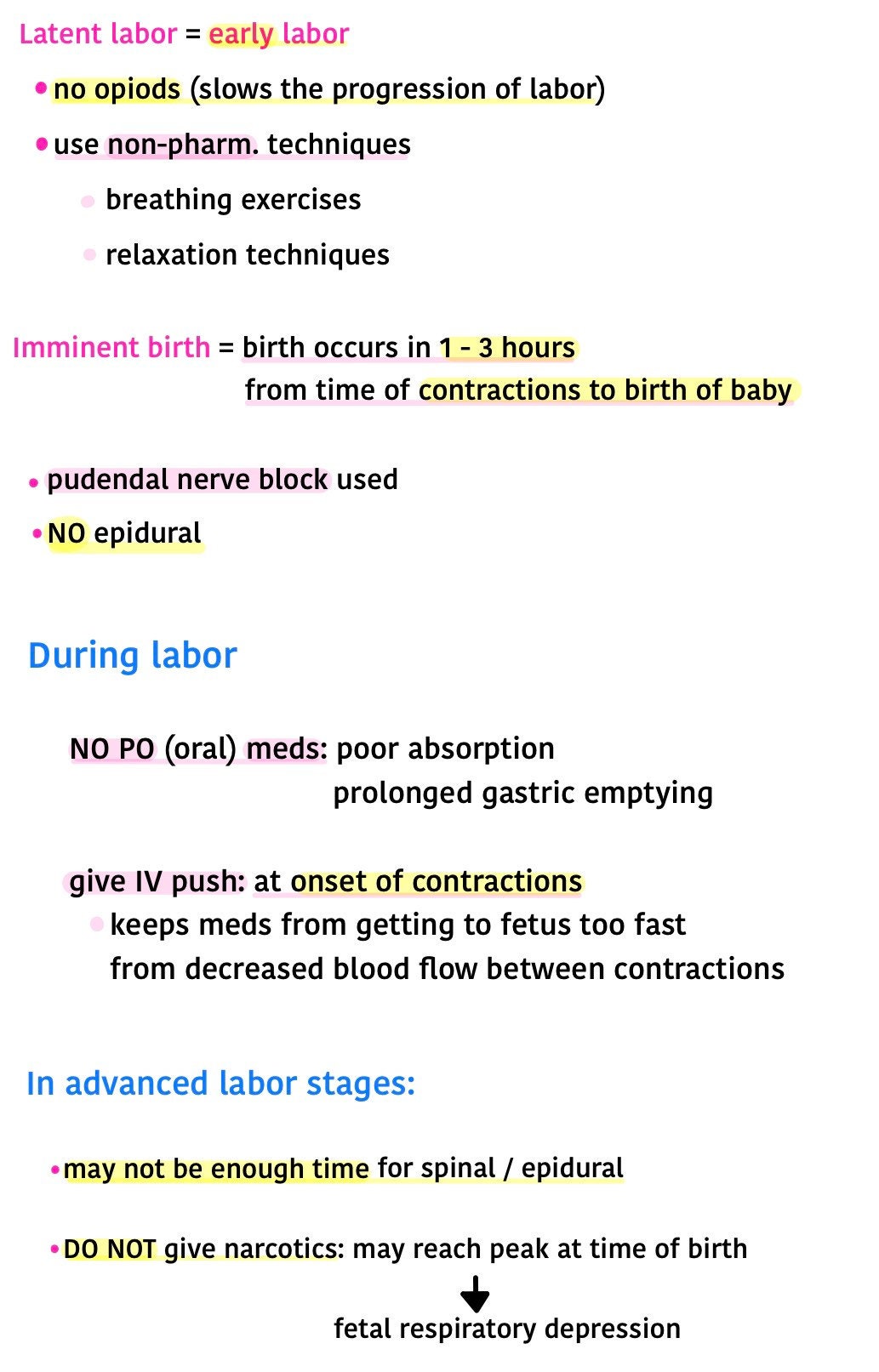 Labor and Delivery Medications, Labor Pain Management, Maternal Nursing ...