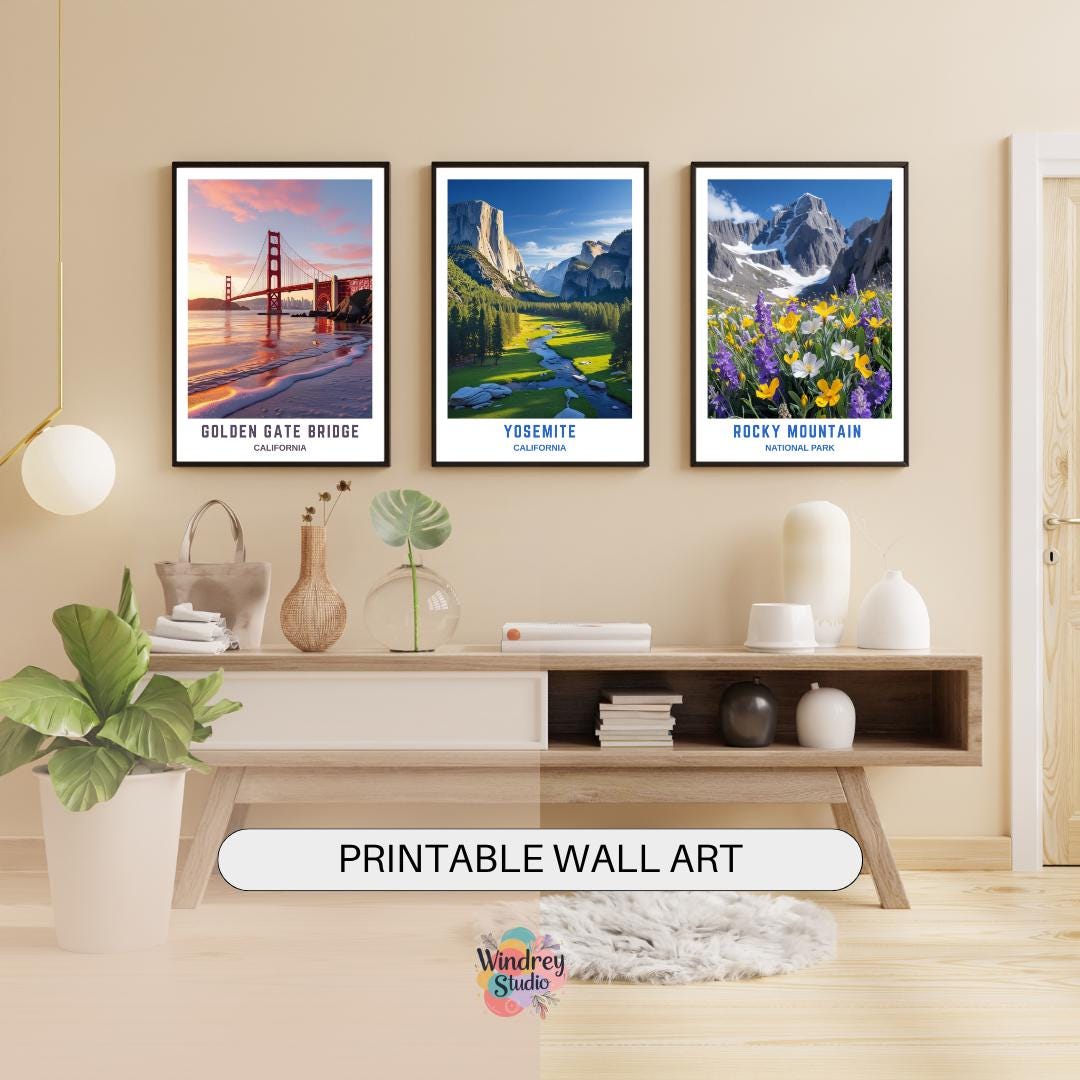 Yosemite National Park Wall Art Print – California Landscape Travel ...
