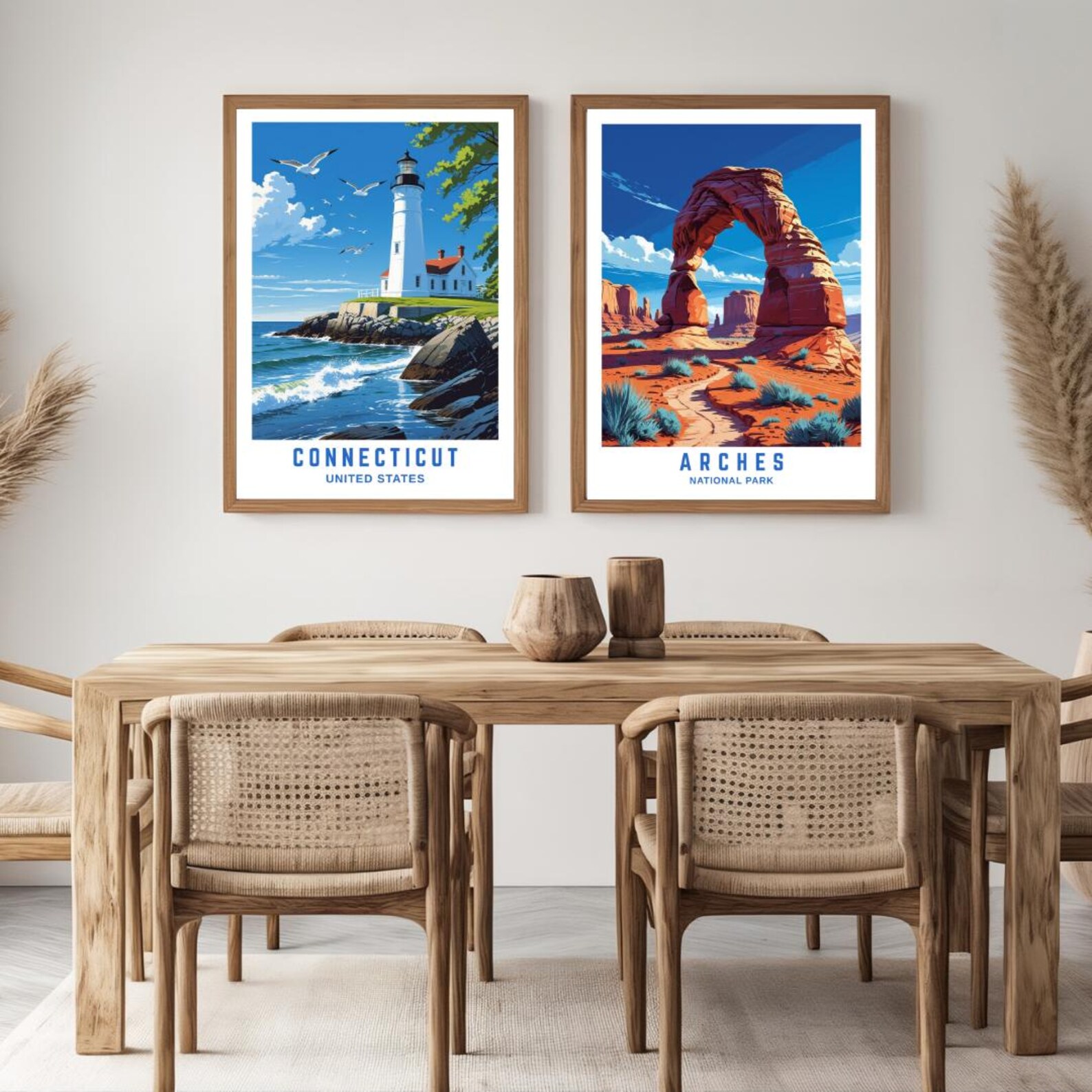 Arches National Park Utah Poster – Vintage Style Wall Art, Desert ...